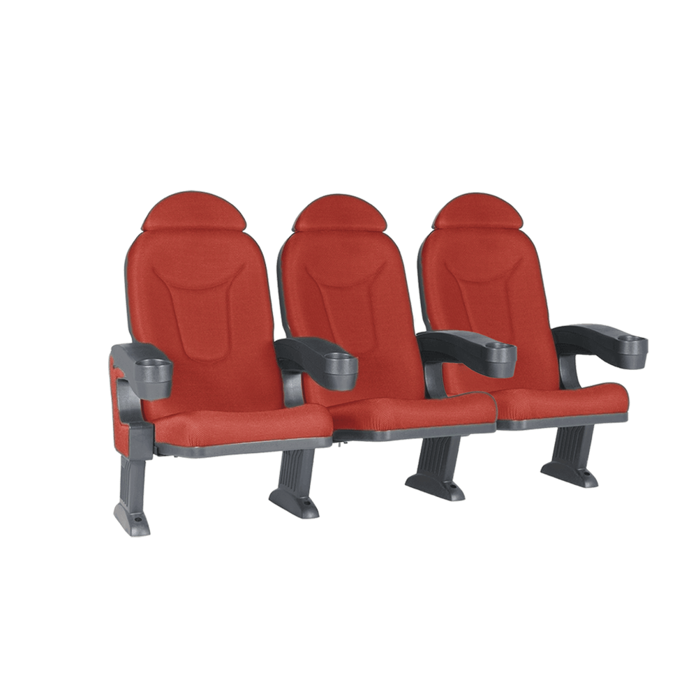 Roma rød, 3 stole – Cinemaseats